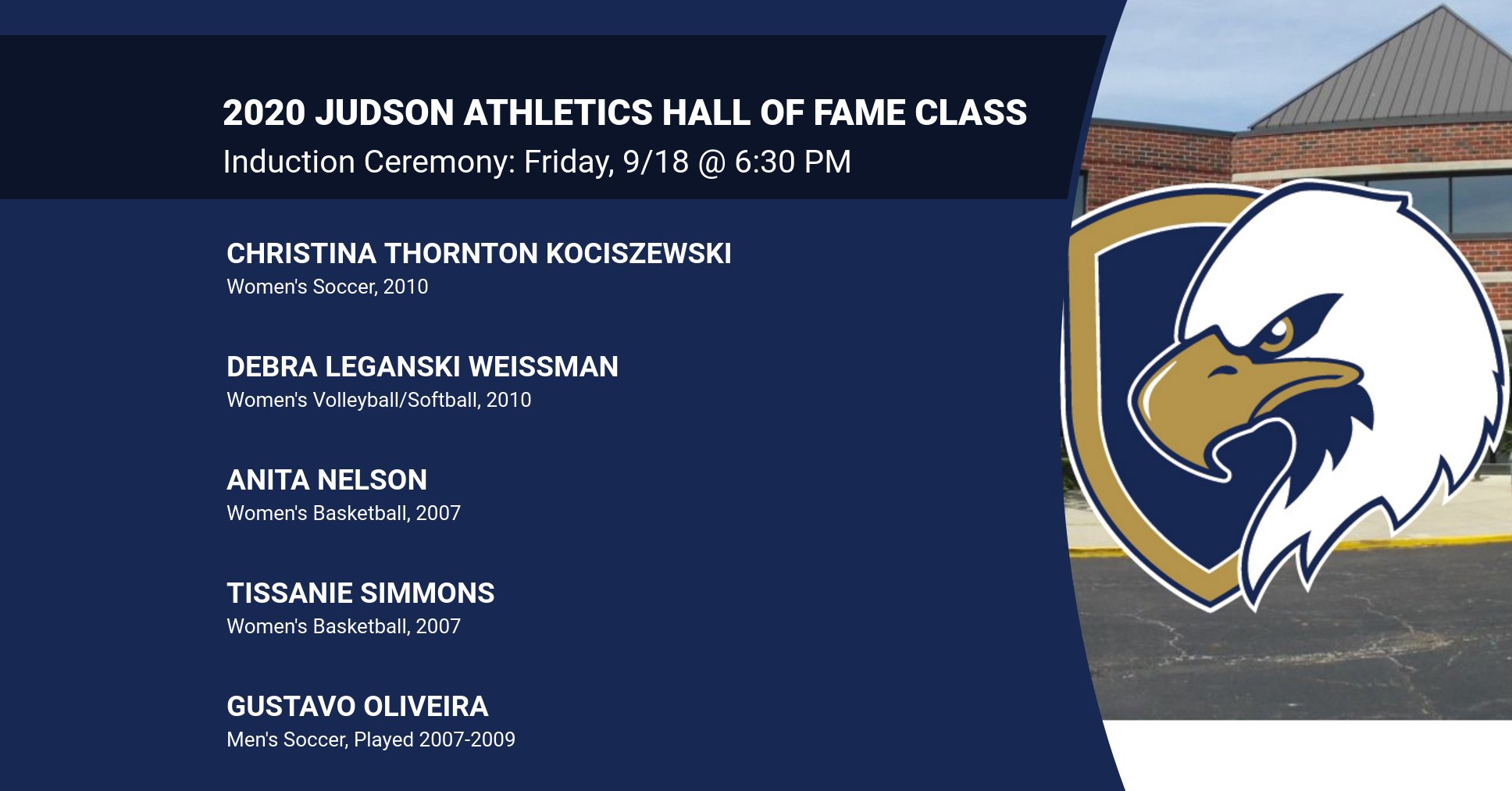Congratulations to the 2020 Hall of Fame Class – Campus News | Judson ...