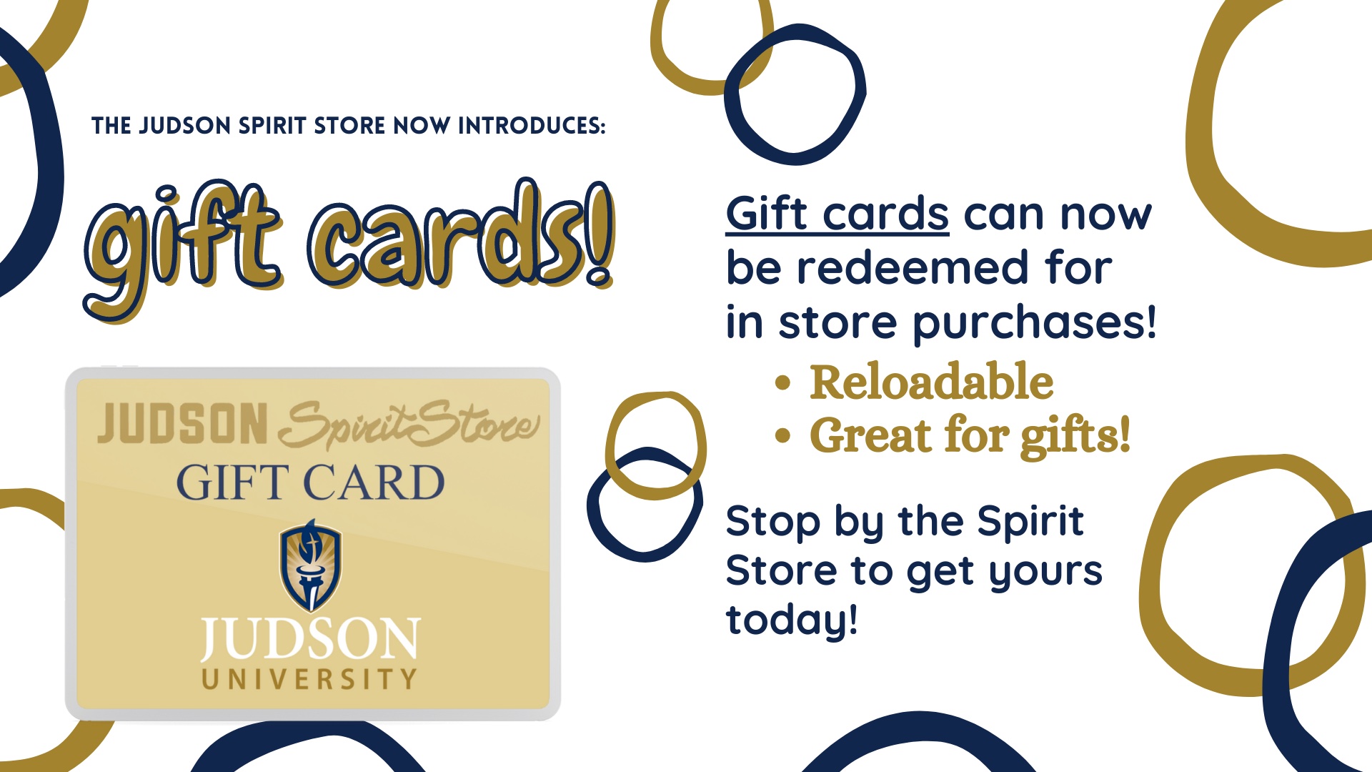 Introducing Spirit Store Gift Cards! – Campus News | Judson University