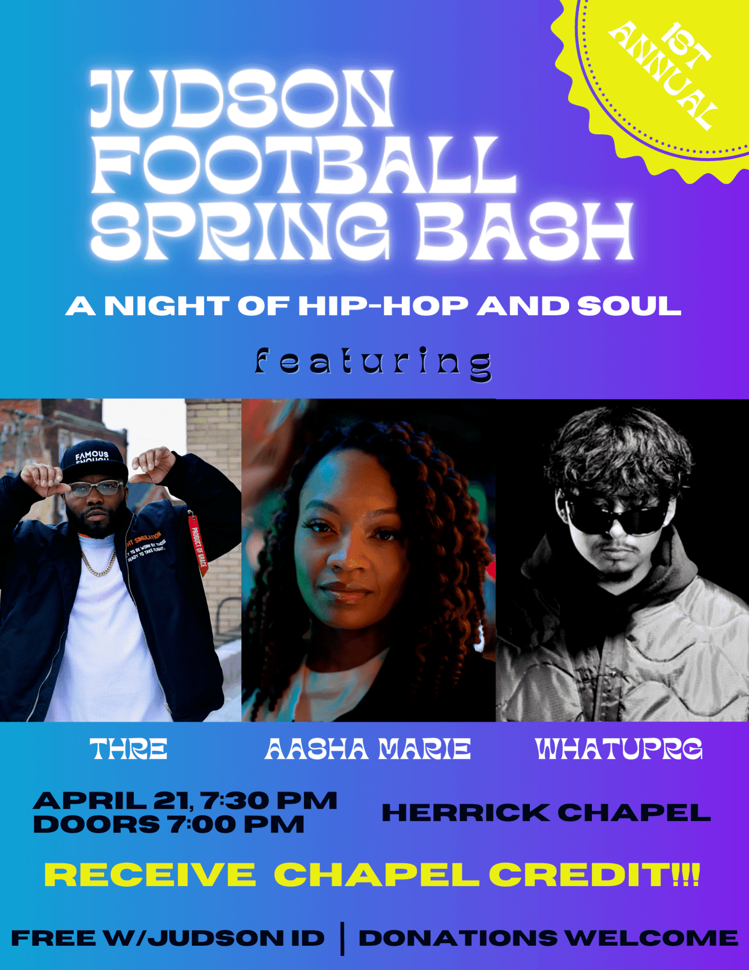 Judson Football Spring Bash on Friday, April 21 – Campus News | Judson University